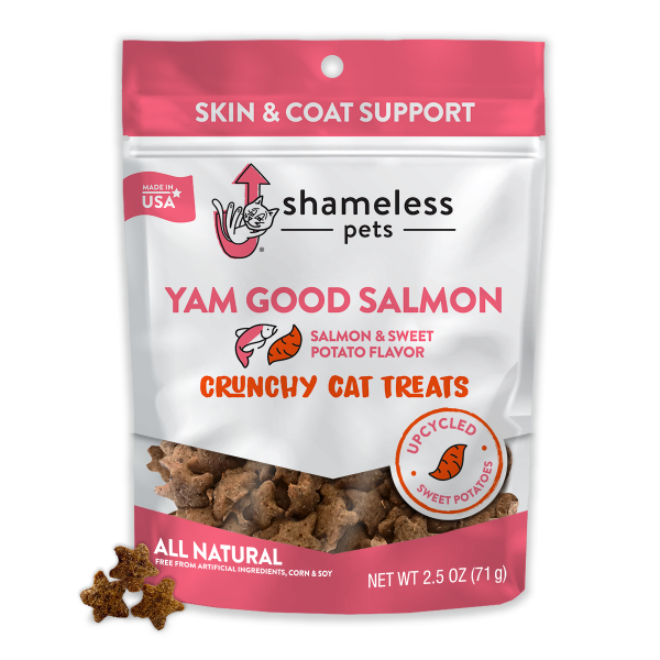 Shameless Pets Cat Treats Yam Good Salmon 2.5 oz - Pan Pacific Pet